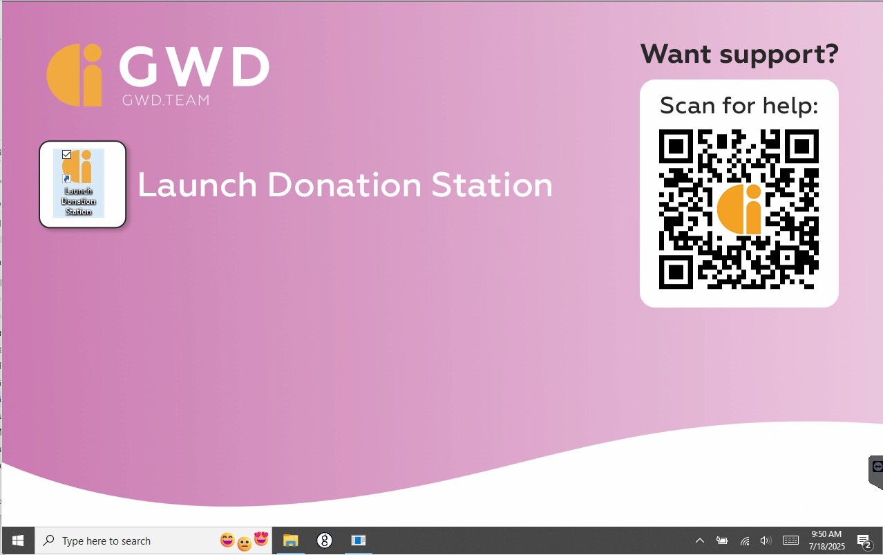 How do I make an offline donation on my Donation Station Pro?